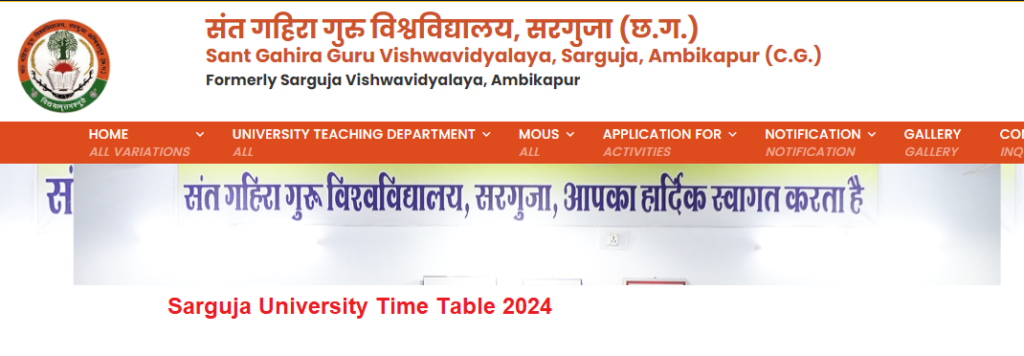 (sargujauniversity.in) Sarguja University BSC Exam time table 2024 (sargujauniversity.in) Sarguja University BSC Exam time table 2024
